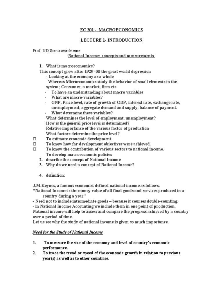 Introduction to Macroeconomics Concepts | PDF | Economics | Economies