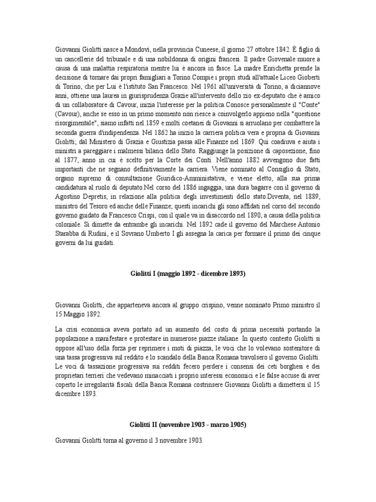 Giovanni Giolitti PDF | PDF
