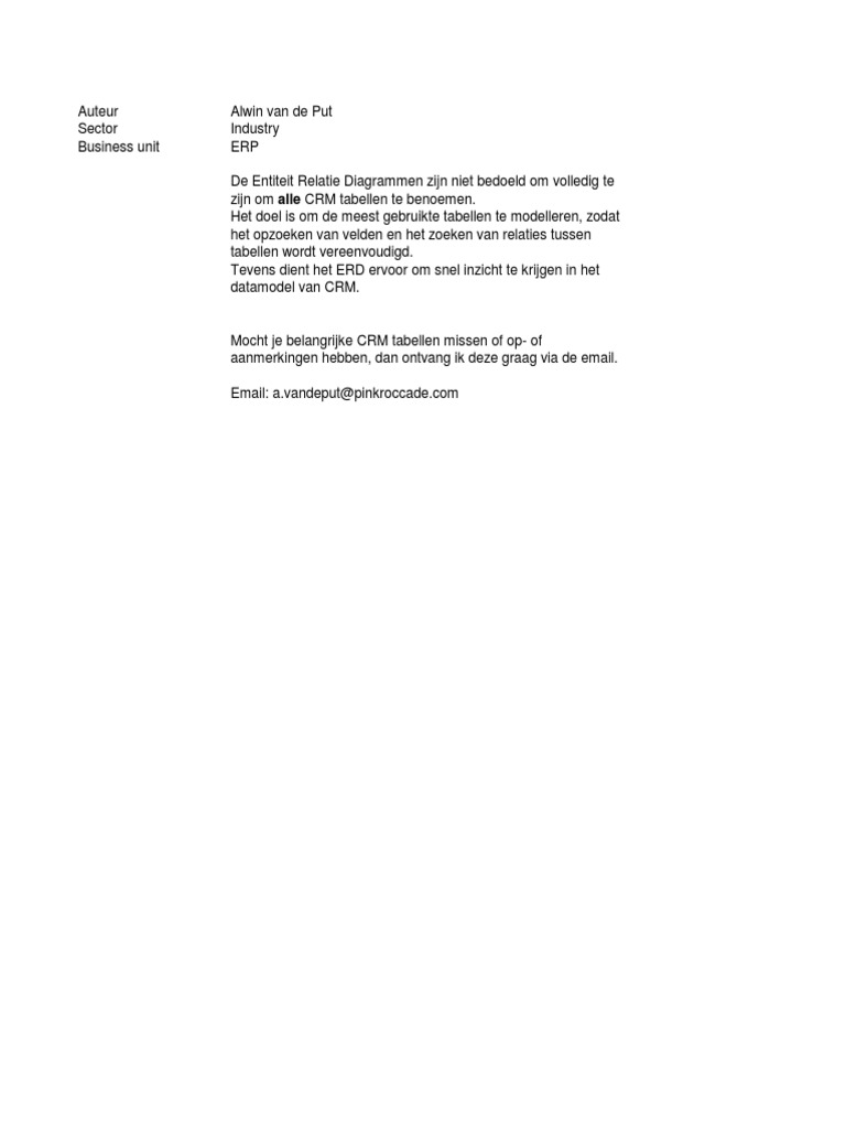 SAP CRM Data Model | PDF