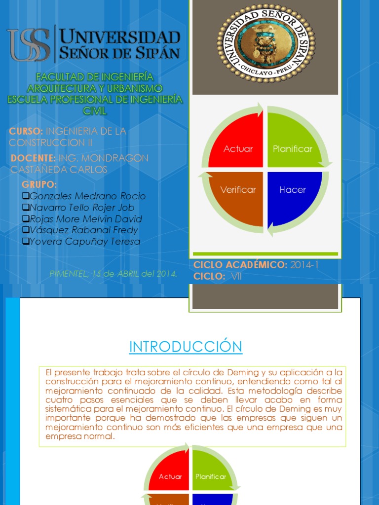 Circulo de Deming | PDF | Planificación | Economias