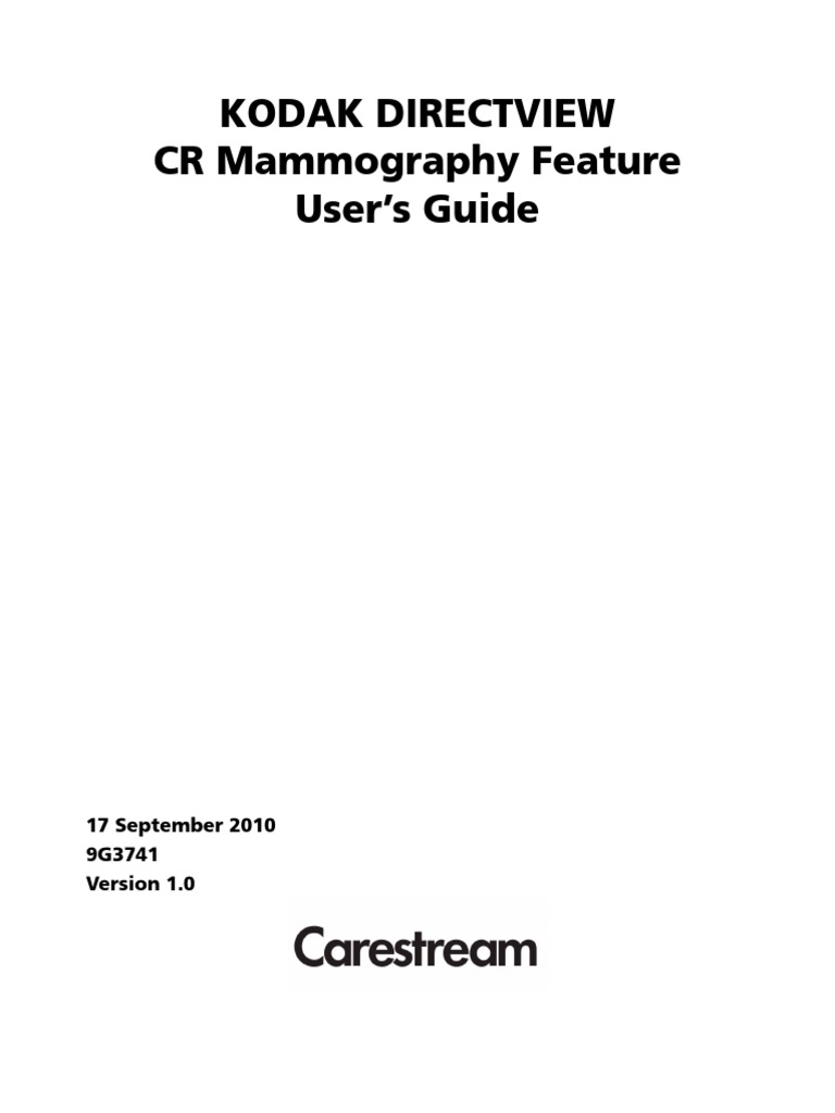 Carestream DirectView CR Systems | PDF | Technology & Engineering