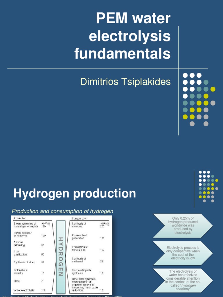 PEM Water Electrolysis-Fundamentals Prof. Tsiplakides | PDF | Science ...