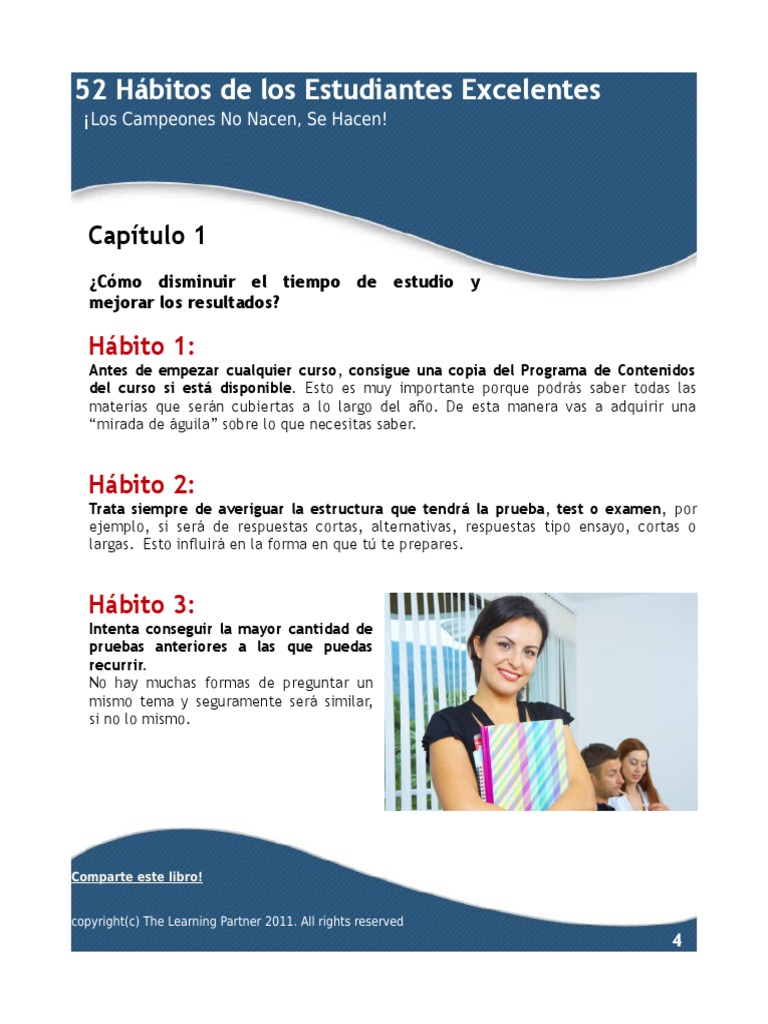 52 Habitos de Estudio | PDF | Memoria | Cerebro