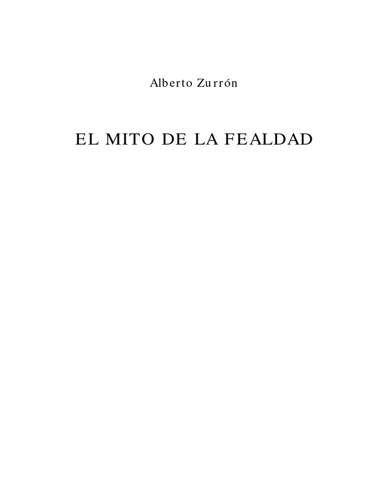 El Mito de La Fealdad 20 | PDF | Belleza | Estética