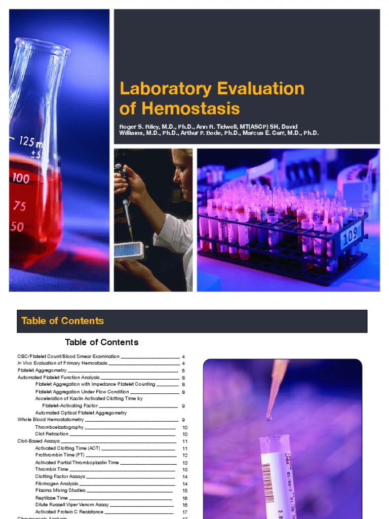 Lab Hemostasis | PDF | Coagulation | Platelet