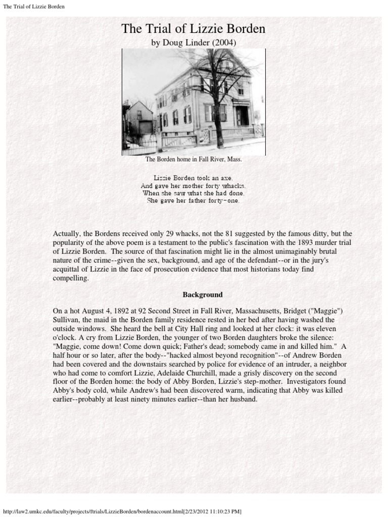 The Trial of Lizzie Borden | PDF | Grand Jury | Law