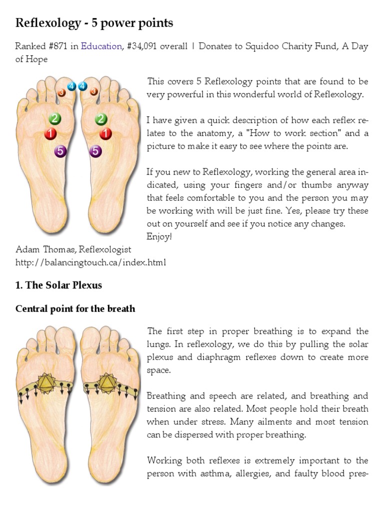 Reflexology - 5 Power Points | Breathing | Reflexology | Free 30-day ...