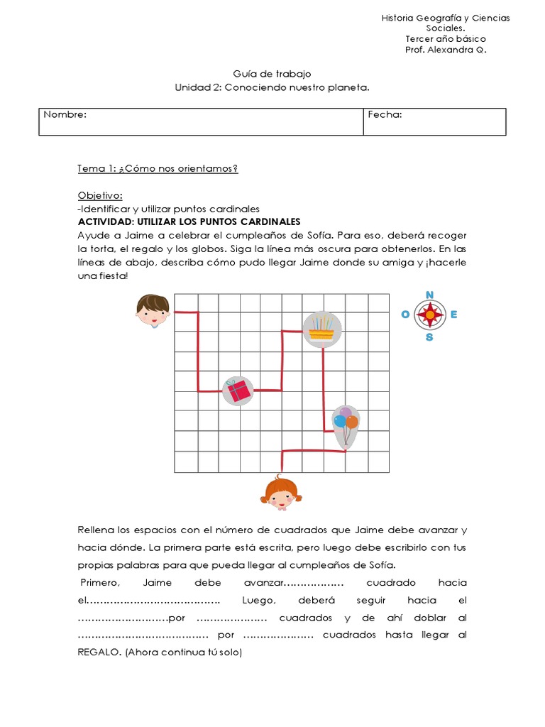 Puntos Cardinales Para Quinto De Primaria Fichas Gratis