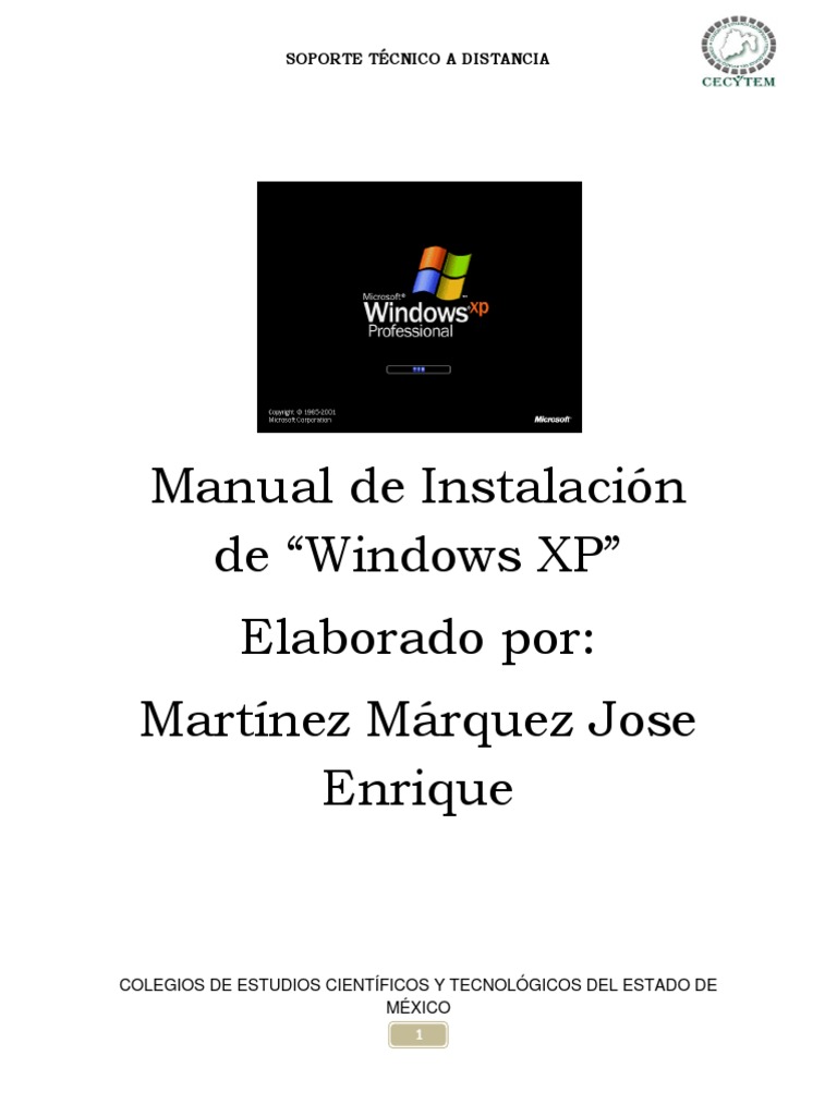Instalar Windows XP PDF | PDF | Microsoft Windows | Arquitectura de ...