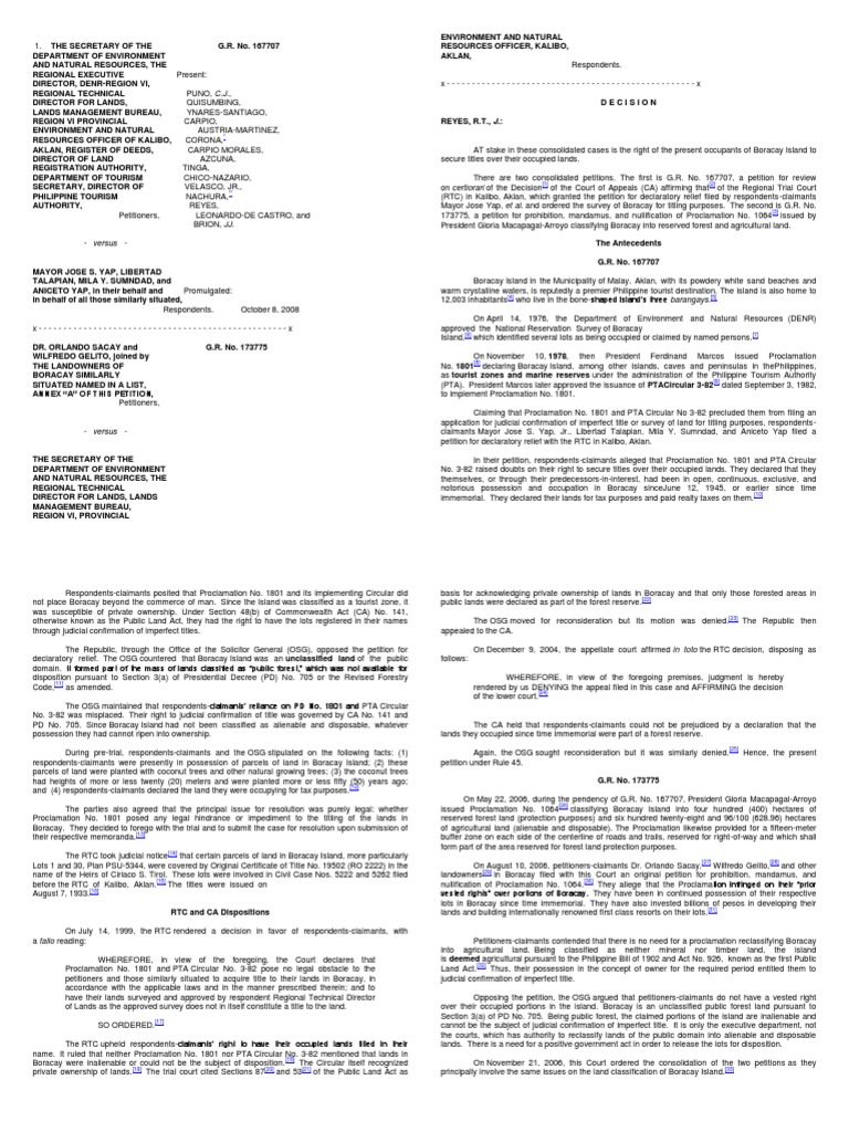 Land Titles Cases | Ownership | Classified Information