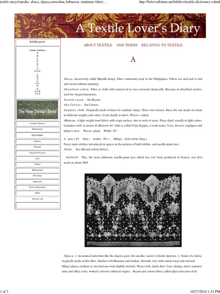 Textile Terms | PDF | Textiles | Weaving