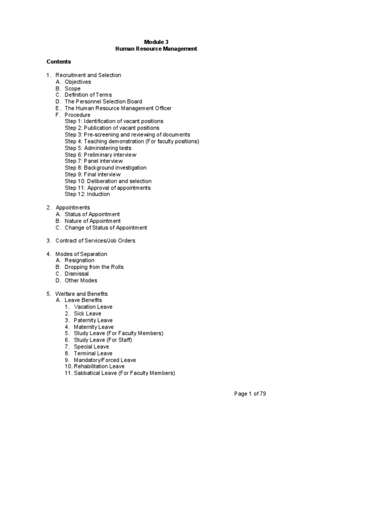 Module 2. Human Resource Management Final | PDF | Lecture | Teachers