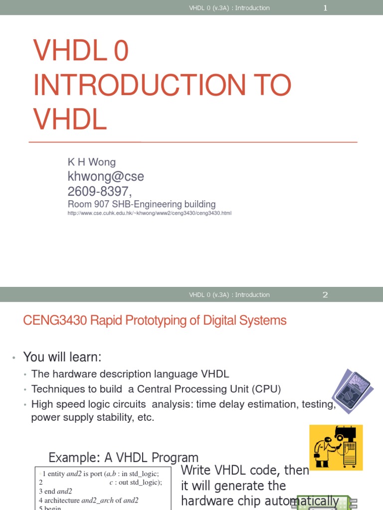 Ch.0 Introduction To VHDL | PDF | Field Programmable Gate Array | Vhdl