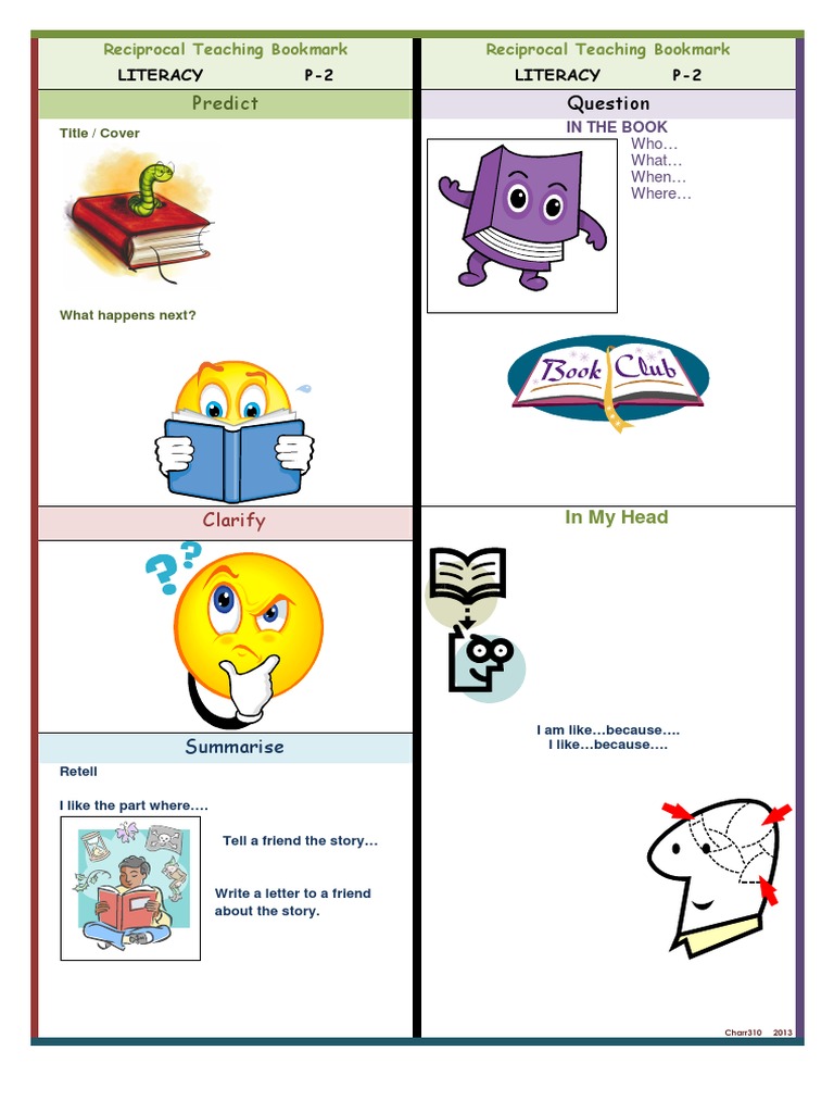 Reciprocal Teaching Bookmarks | PDF | Ellipsis | Cognitive Science