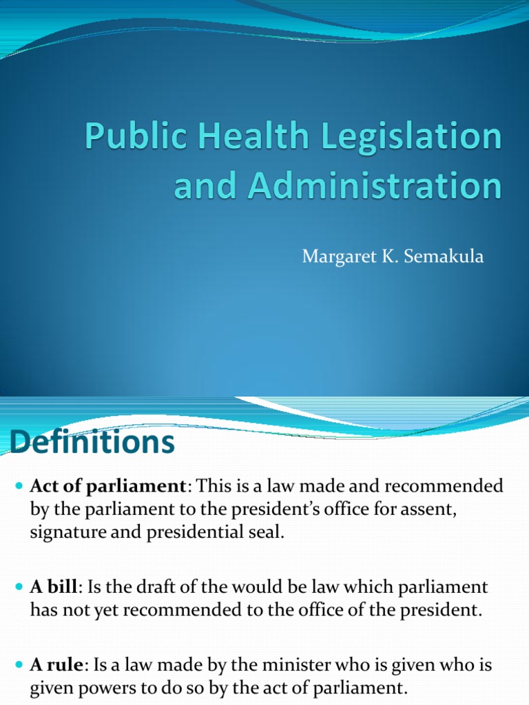 Public Health Legislation and Administration | PDF | Local Government ...