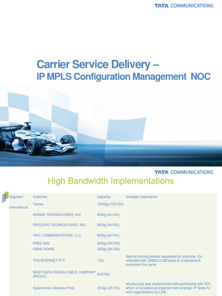 Carrier Service Delivery IP MPLS Configuration Management NOC | PDF ...