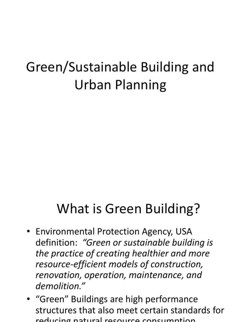 Green/Sustainable Building and Urban Planning | PDF | Green Building ...