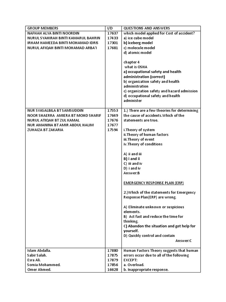 Accident Causation & Emergency Response Guide | PDF | Safety | Employment