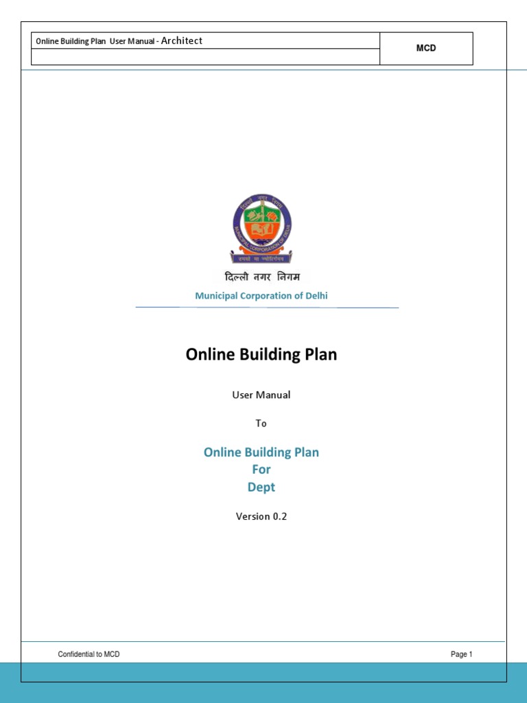 MCD Online Building Plan Sanction Dept User Manual V0.2 | PDF | Login ...