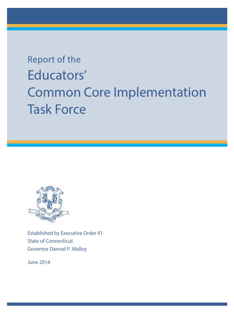 Common Core Task Force Final Report | PDF | Common Core State Standards Initiative | Curriculum