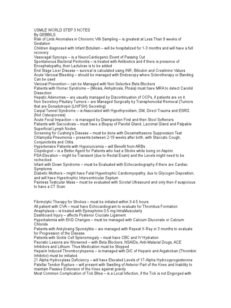 Uworld Step 3 Notes | PDF | Nature