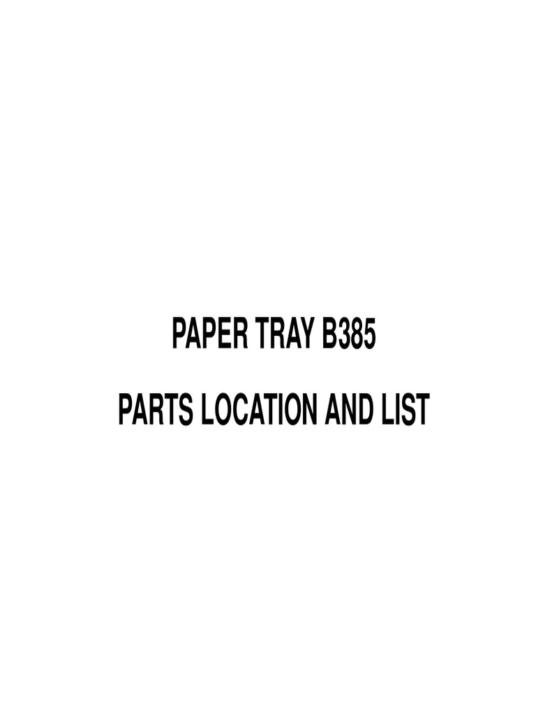 Ricoh 2018 Paper Tray Parts Manual | PDF