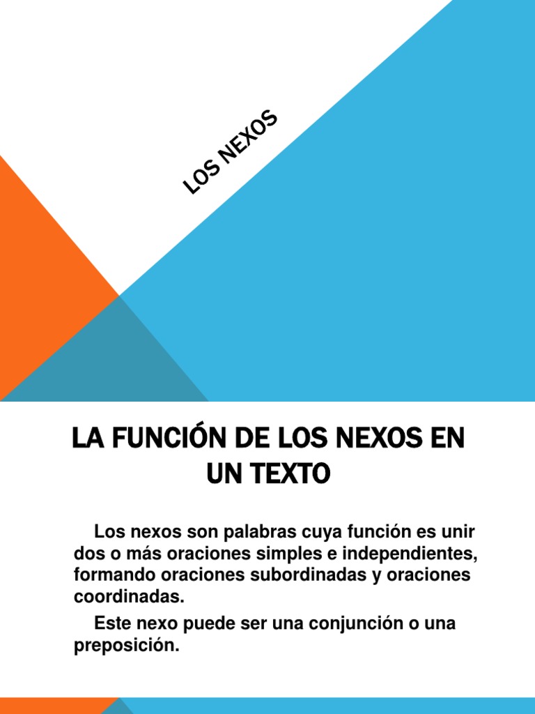 Los Nexos Pdf Oración Lingüística Tipología Lingüística