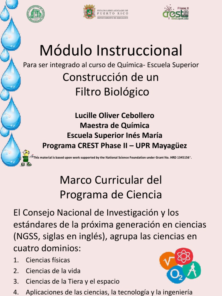 Modulo Instruccional Construccion de Biofiltro | PDF | Importar | Biología