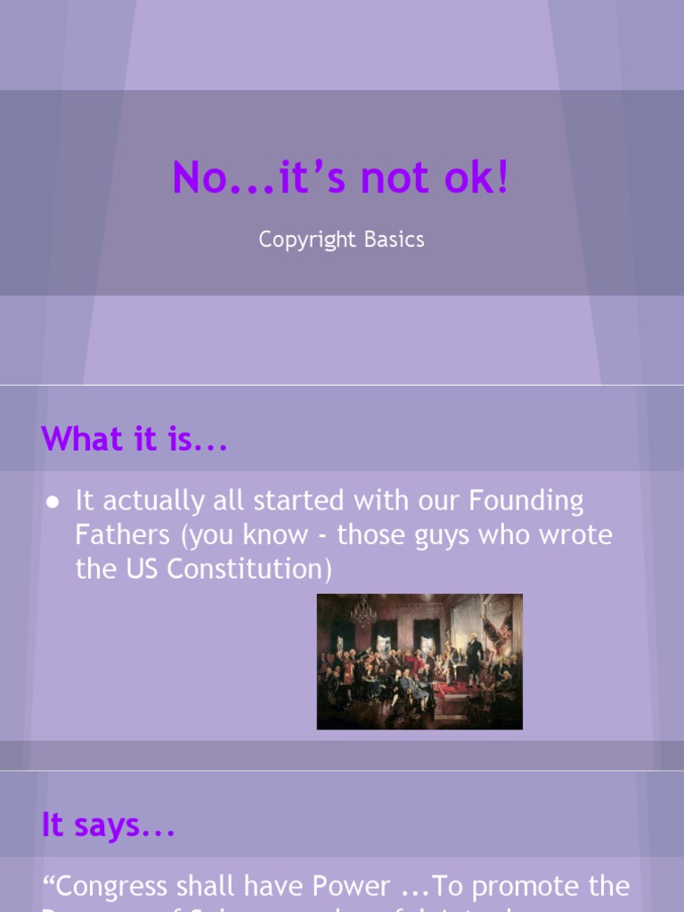 Copyright Presentation | PDF | Fair Use | Intellectual Property Law