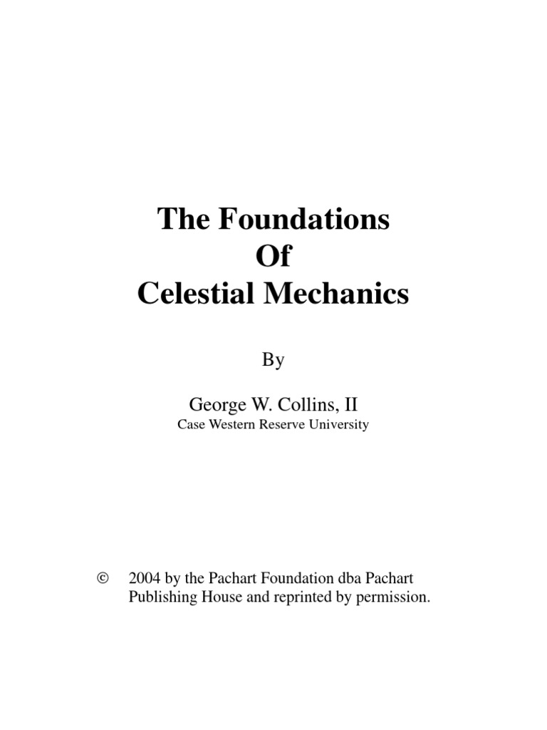 The Foundations of Celestial Mechanics | PDF | Science & Mathematics