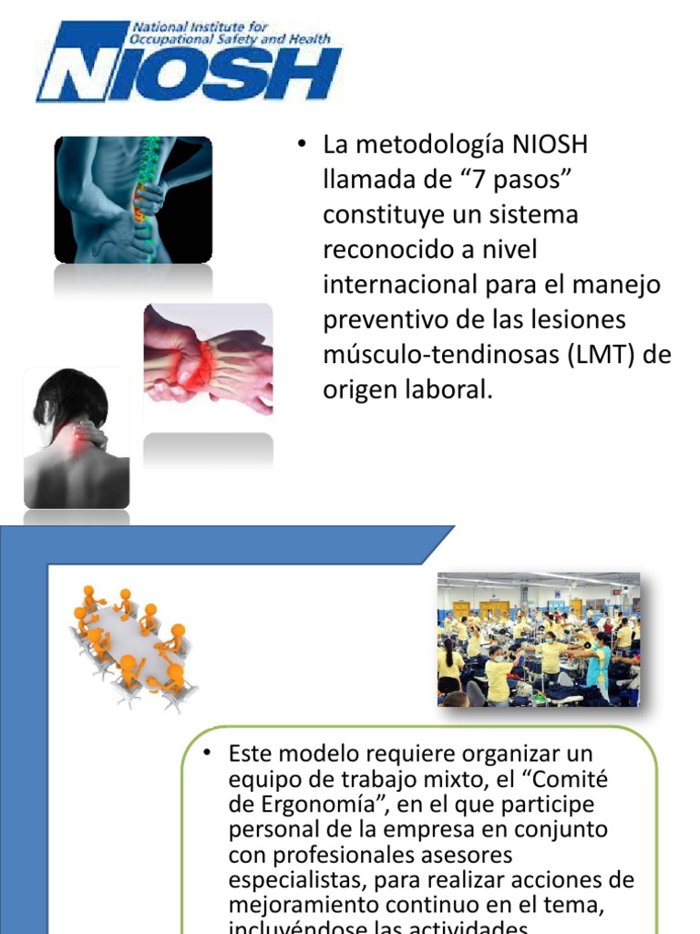 Ergonomia Metodo NIOSH | Factores humanos y ergonomía | Bienestar