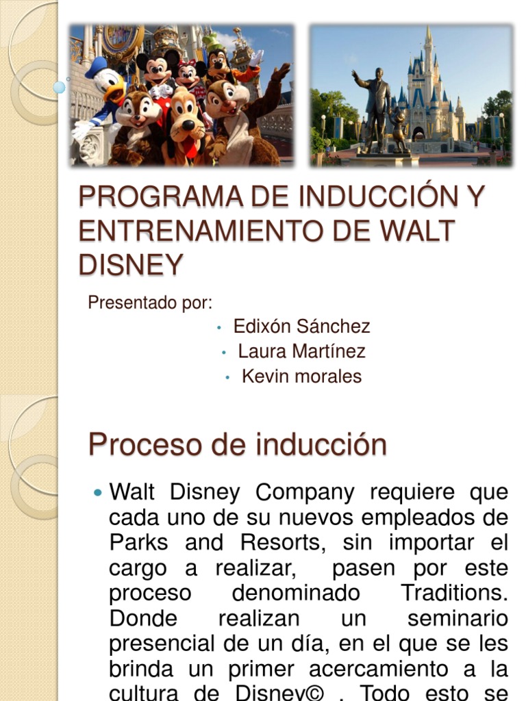 Programa de Inducción y Entrenamiento de Walt Disney | PDF | Cognición ...