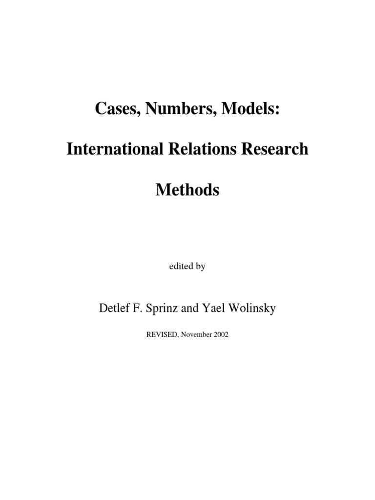 Cases, Numbers, Models | PDF | International Relations | Statistics