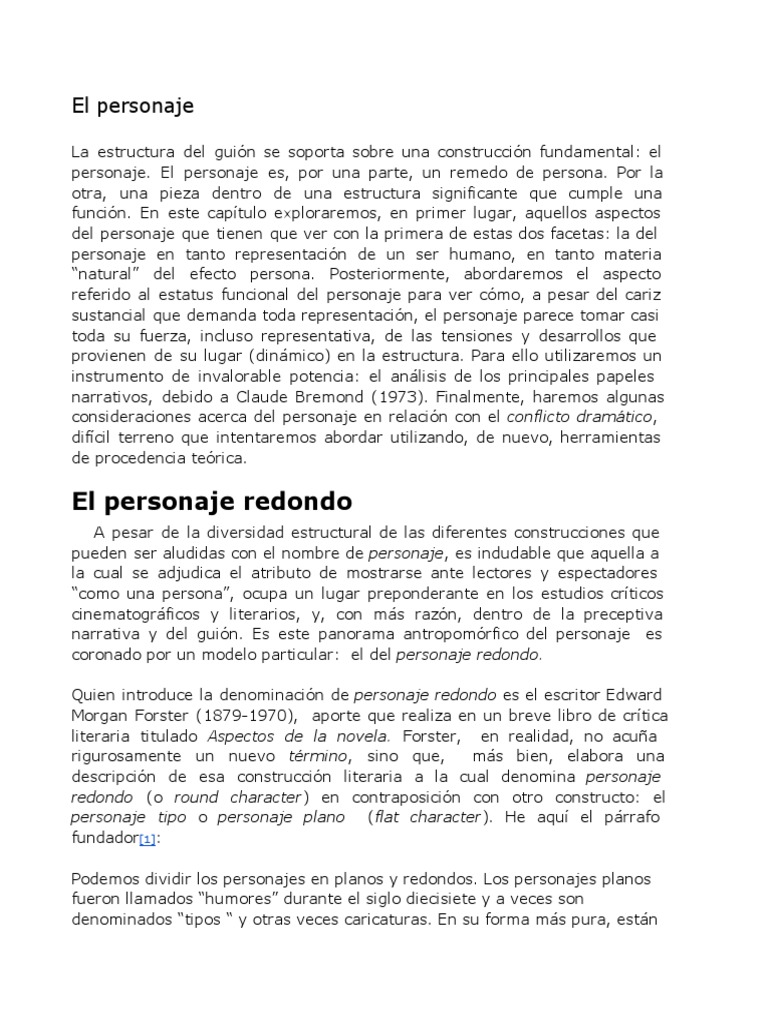 El Personaje Redondo en Guiones | PDF | Sicología | Conceptos psicologicos