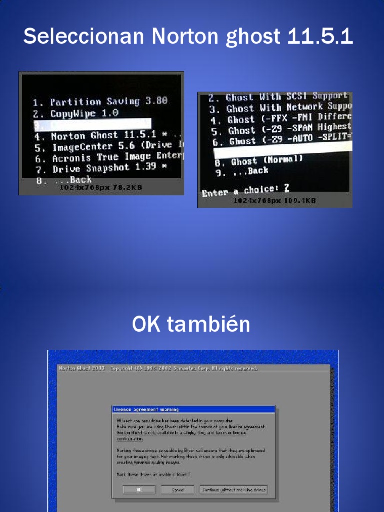 Crear Imagen Iso Norton Ghost 11 | PDF | Archivo de computadora | Ventana (informática)