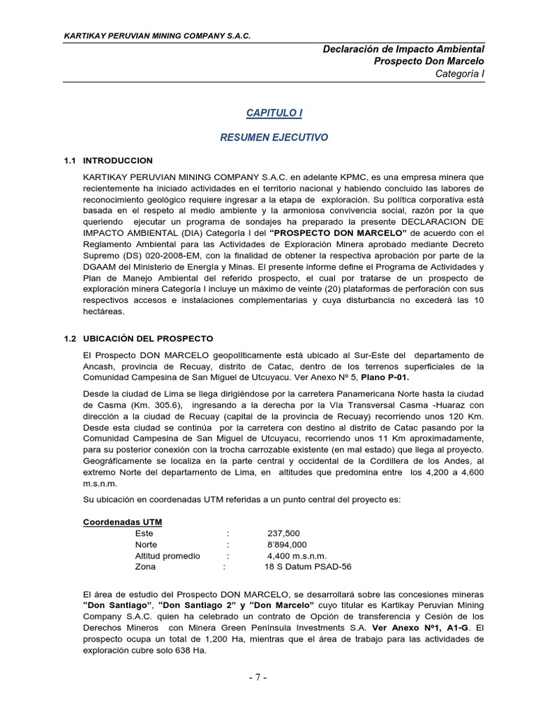 Catac | PDF | Residuos | Andes