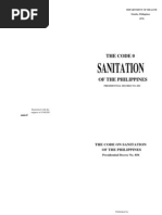 PD 856 - Sanitation Code of The Hilippines | PDF | Hand Washing