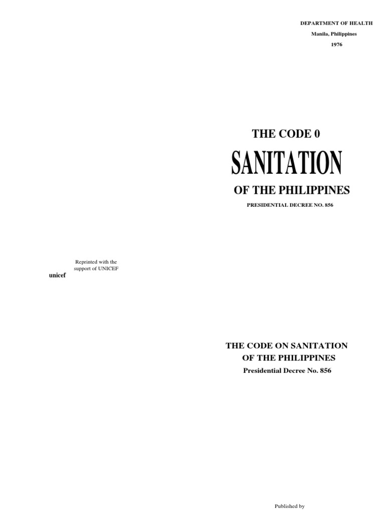 Philippines Sanitation Code Overview | PDF | Sanitation | Ventilation ...