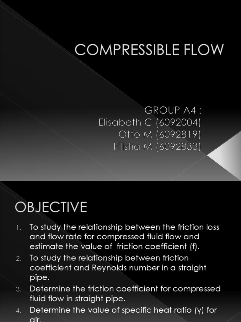 Friction Loss in Compressible Flow | PDF | Fluid Dynamics ...
