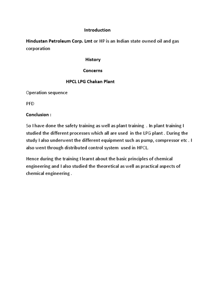 HPCL LPG Plant Training Overview | PDF
