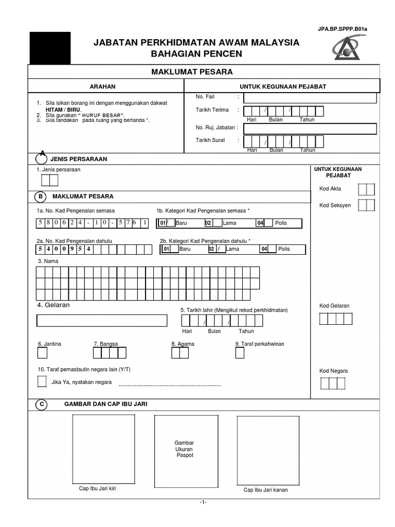 JPA BP SPPP B01a | PDF