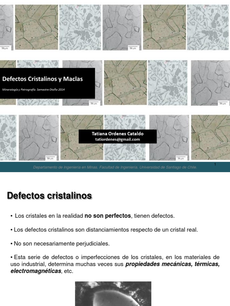 Defectos Cristalinos y Maclas en Materiales | PDF | Rieles | Enlace químico