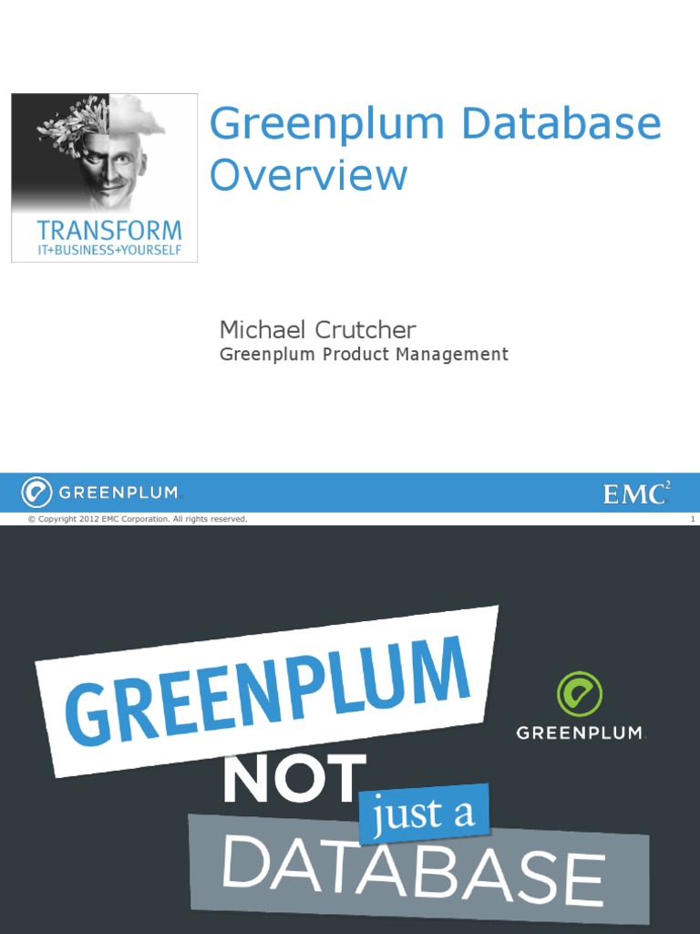 Greenplum Database Overview | PDF | Apache Hadoop | Databases