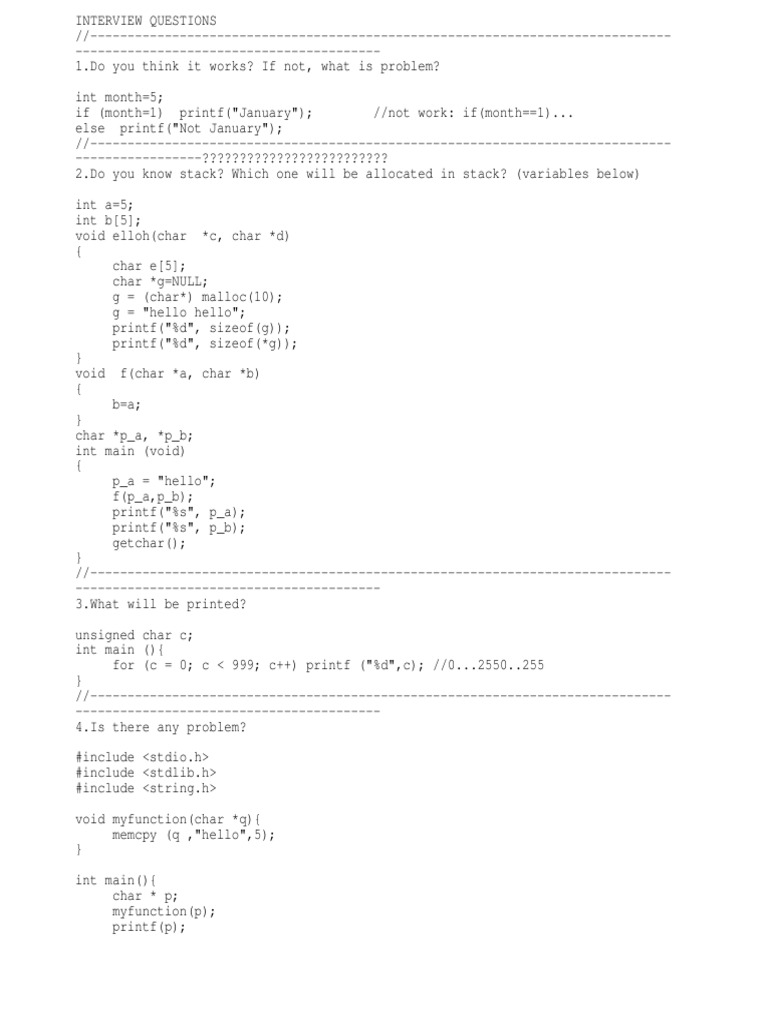 Interview Question | PDF | Computer Engineering | Computer Hardware