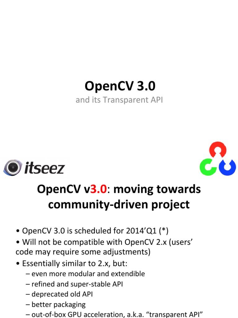 OpenCV3 Transparent API | PDF | Application Programming Interface | Program Optimization