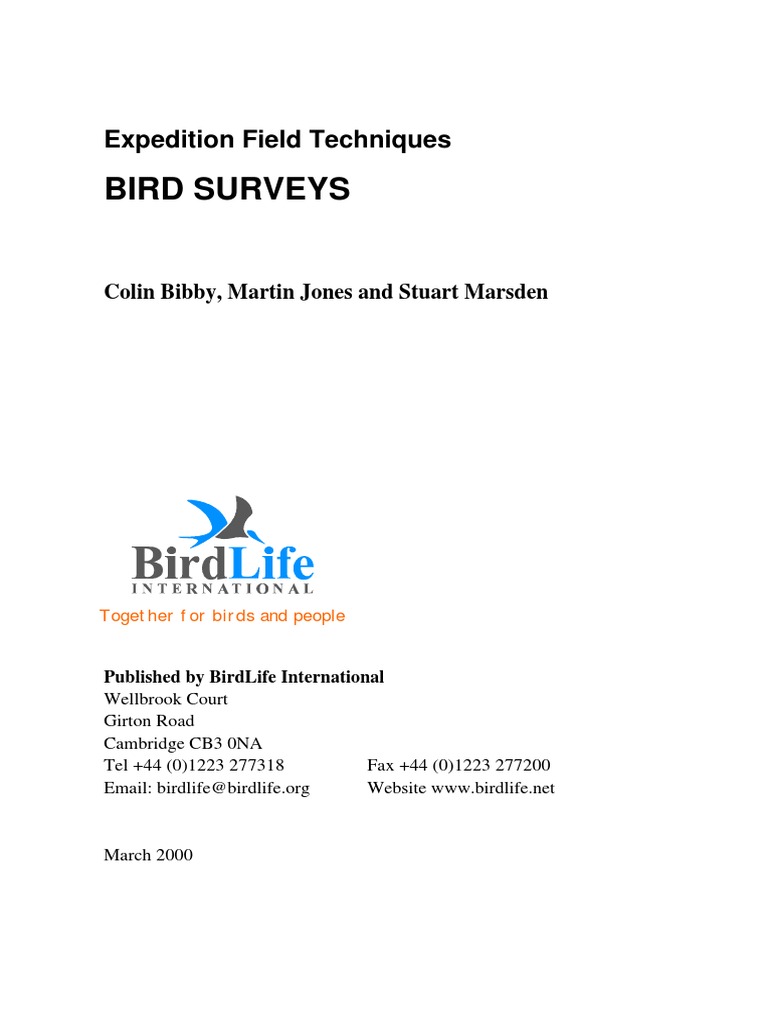 Bird - Surveying - Bibby Et Al Birdlife | PDF | Confidence Interval ...