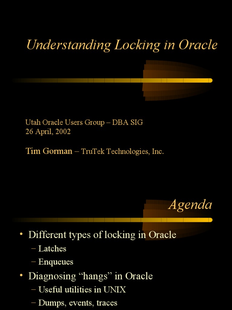 Understanding Locking in Oracle | PDF | Oracle Database | Cache (Computing)