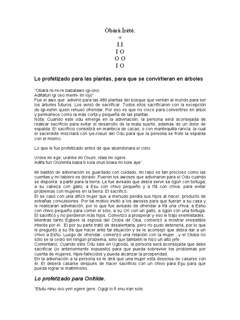 Obara Irete | PDF | Religión y creencia