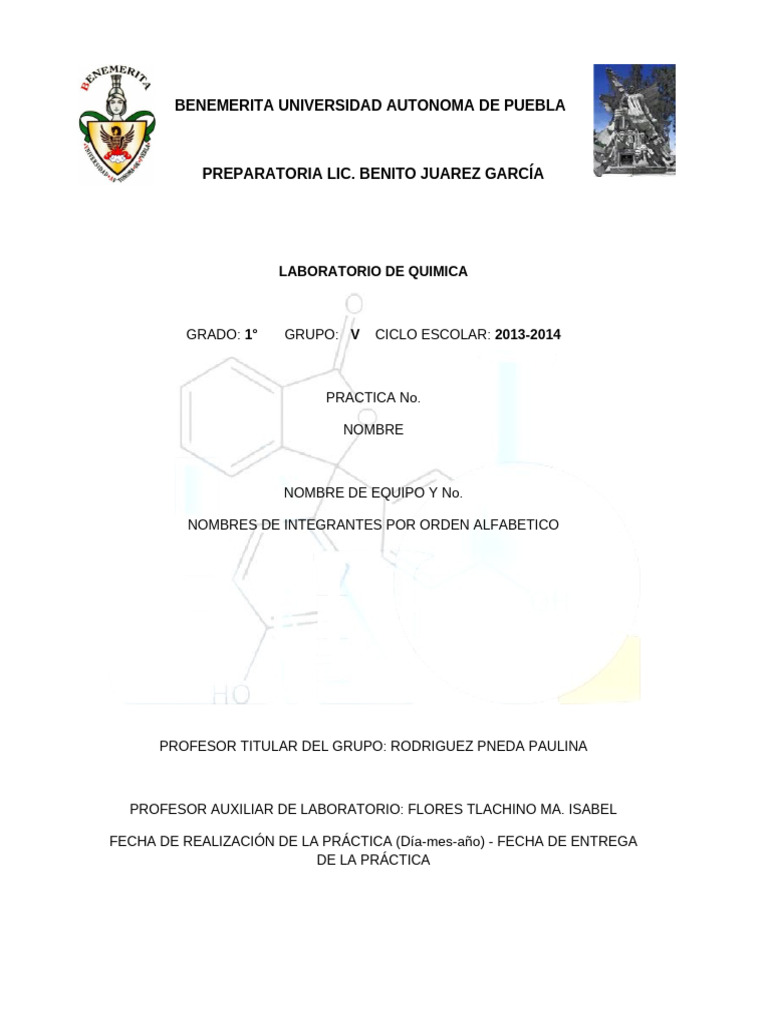 Portada de Reporte de Laboratorio | PDF | Laboratorios | Cálculo