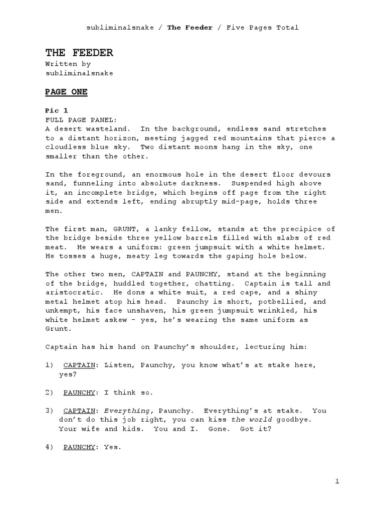 The Feeder (Comic) | PDF | Leisure | Nature